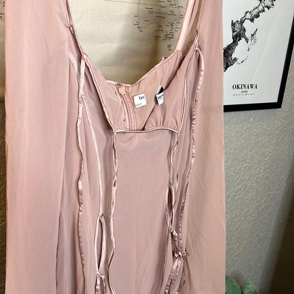 House of CB | Dresses | House Of Cb Ophelia Blush Cut Out Midi Dress ...